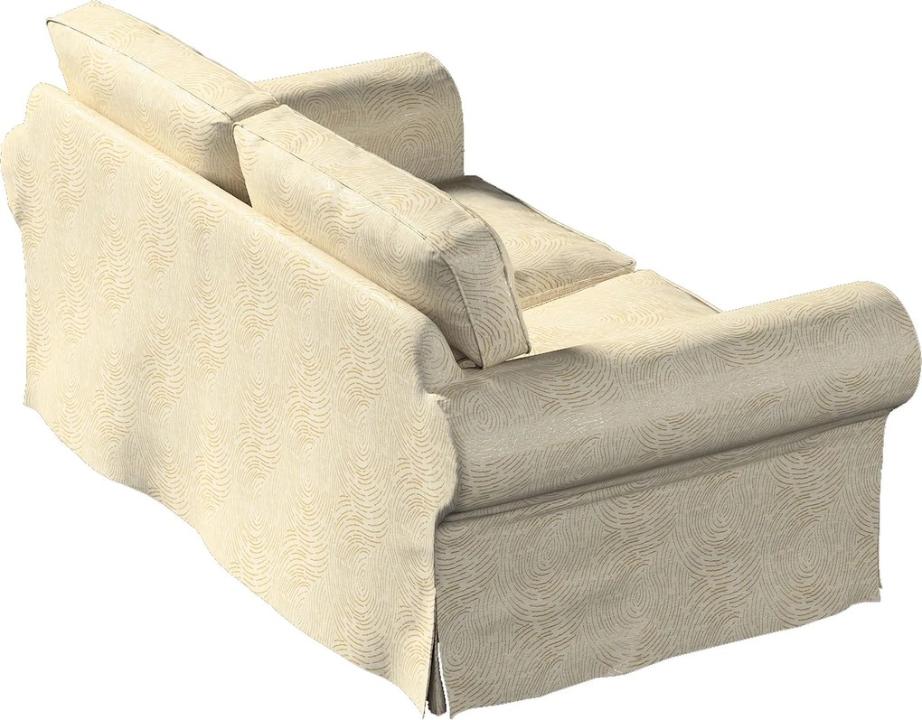 Potah na pohovku IKEA Ektorp 2-místná rozkládací NOVÝ MODEL 2012 barva béžová látka lesklé, pletený vzor, vzorované