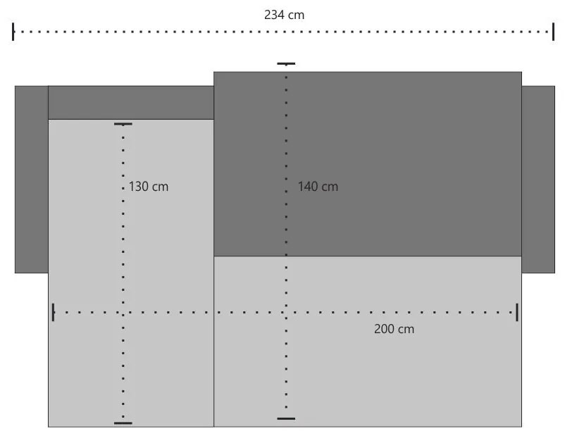 Rohová rozkládací sedačka FIRE - černá - manšestr - LINCOLN 100