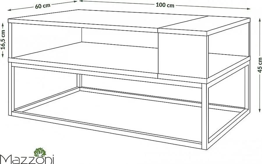 Casarredo - Komfort nábytek Konferenční stolek LYNX 100x60 cm dub artisan/antracit