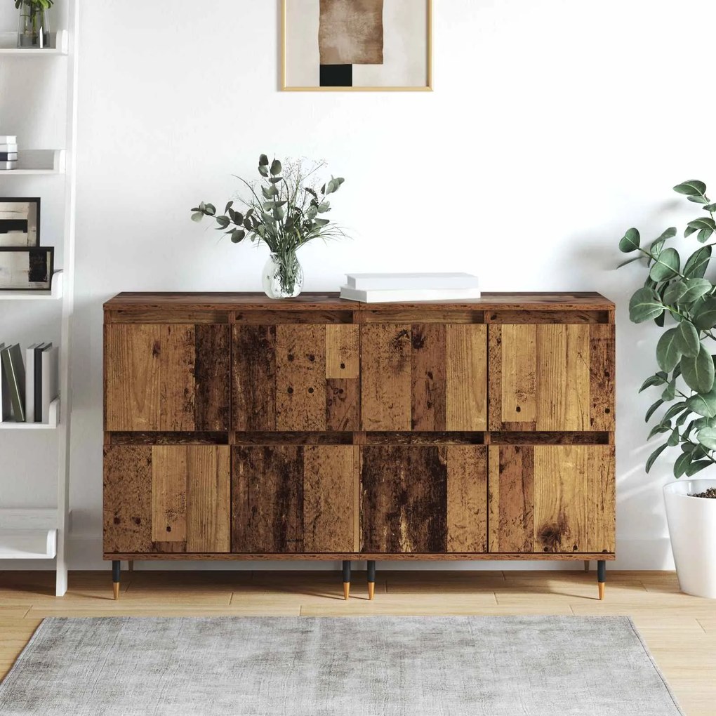 Úložná skříňka 2 ks Staré dřevo 60 x 35 x 70 cm 3394527