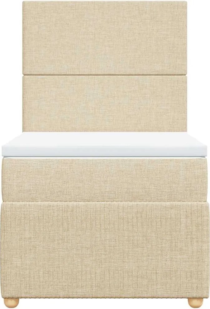 Box spring postel s matrací krémová 100 x 200 cm textil 3291965