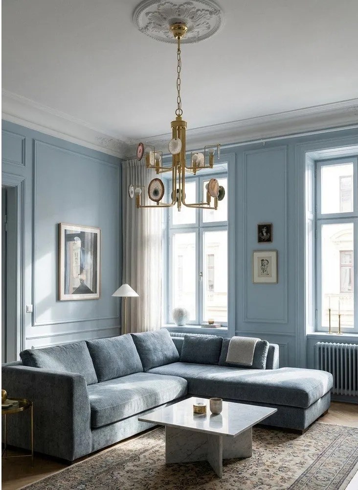 Kovové závěsné svítidlo ve zlaté barvě Glamour – Premier Housewares