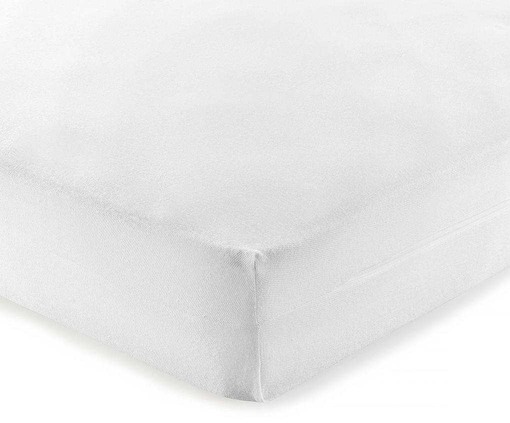 Blancheporte Meltonový potah na matraci, bio bavlna, hloubka rohů 20 cm bílá 160x200cm