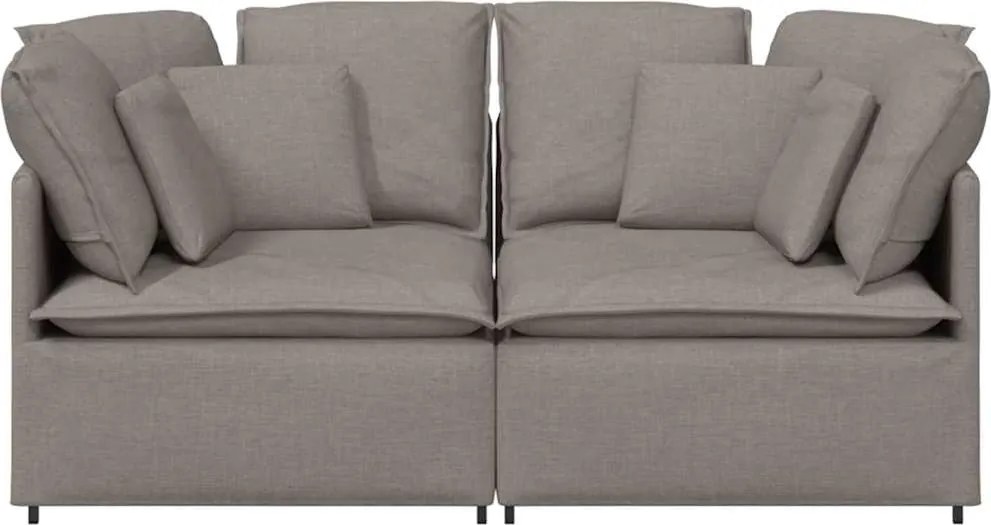 Modulární pohovka s polštáři textil taupe 3321242