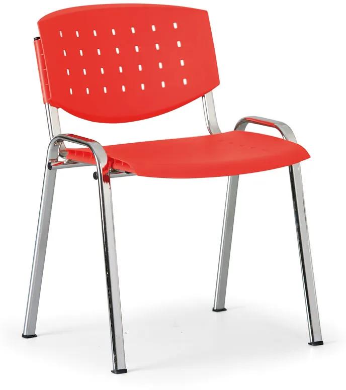 Antares Jednací židle TONY, modrá, konstrukce chromovaná