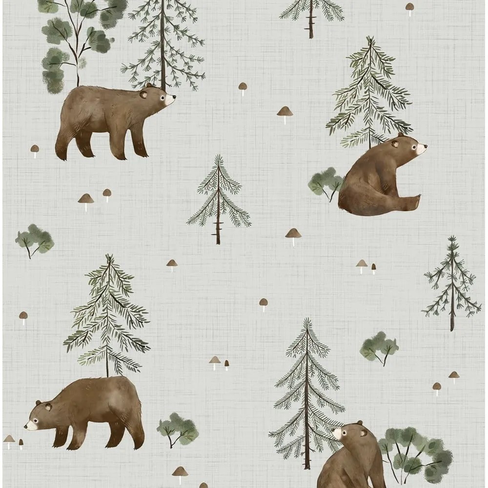 Dětská tapeta 10 m x 50 cm Mountain &amp; Bears – Lilipinso