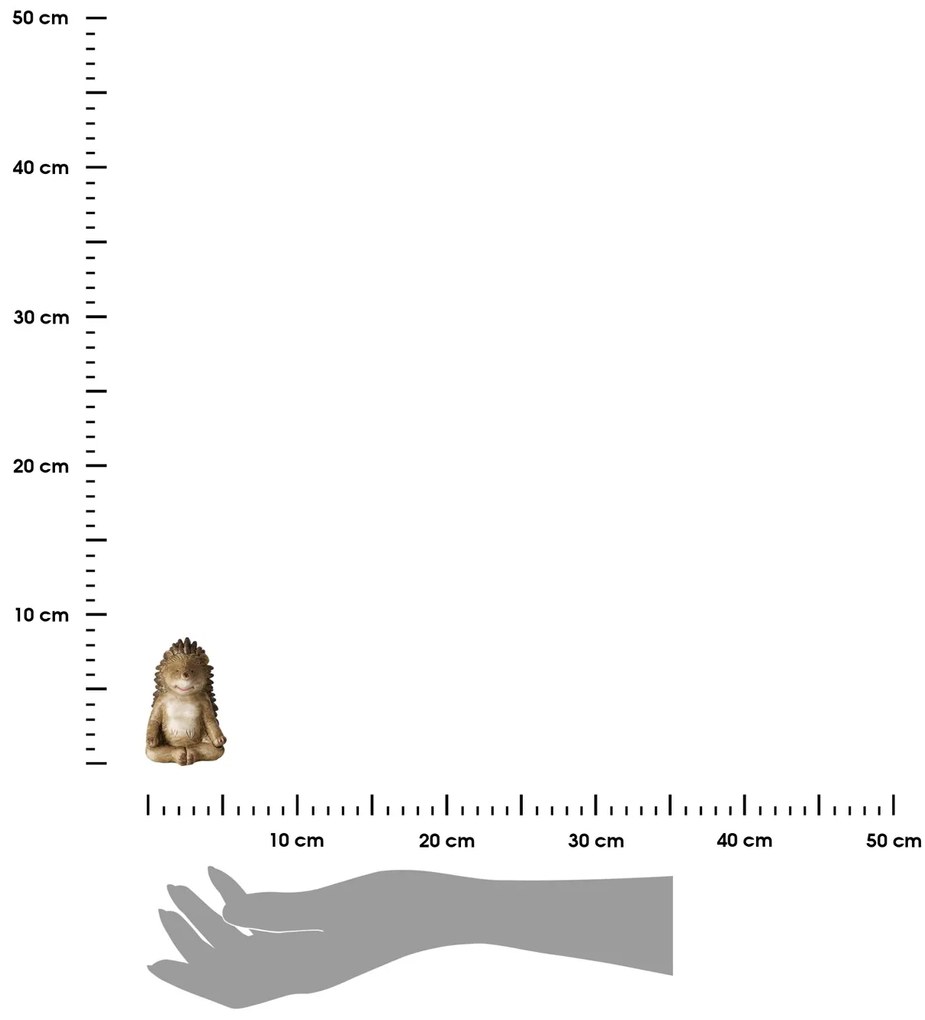 Zahradní figurka z polyresinu Hugy, sada 3ks, 8 cm, hnědá
