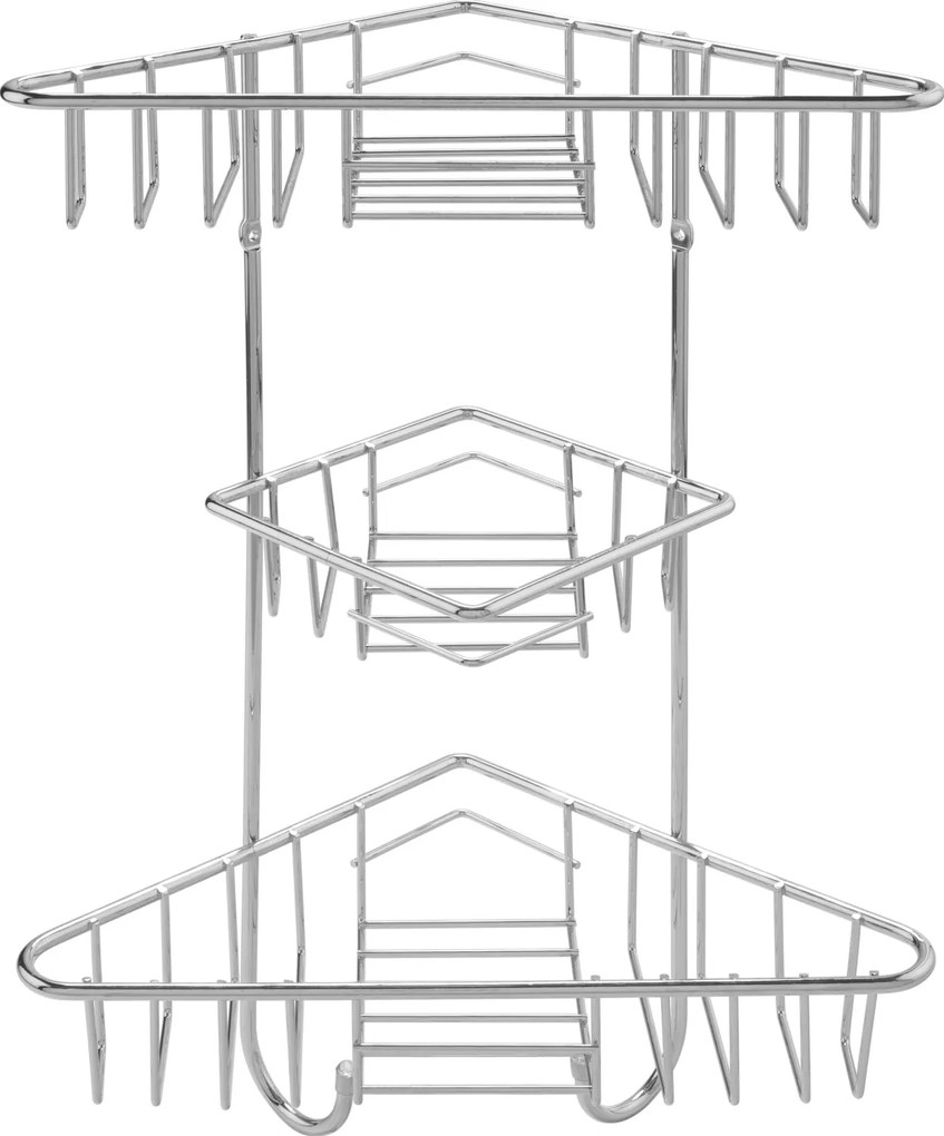 Rohový drátěný koš Fregate 3 patra