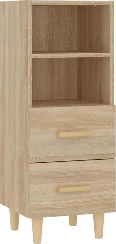 vidaXL Příborník 34,5 x 34 x 90 cm kompozitní dřevo [812360] Barva: hnědý dub
