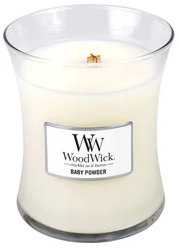 Vonná svíčka WoodWick - Baby Powder 275g/55 - 65 hod