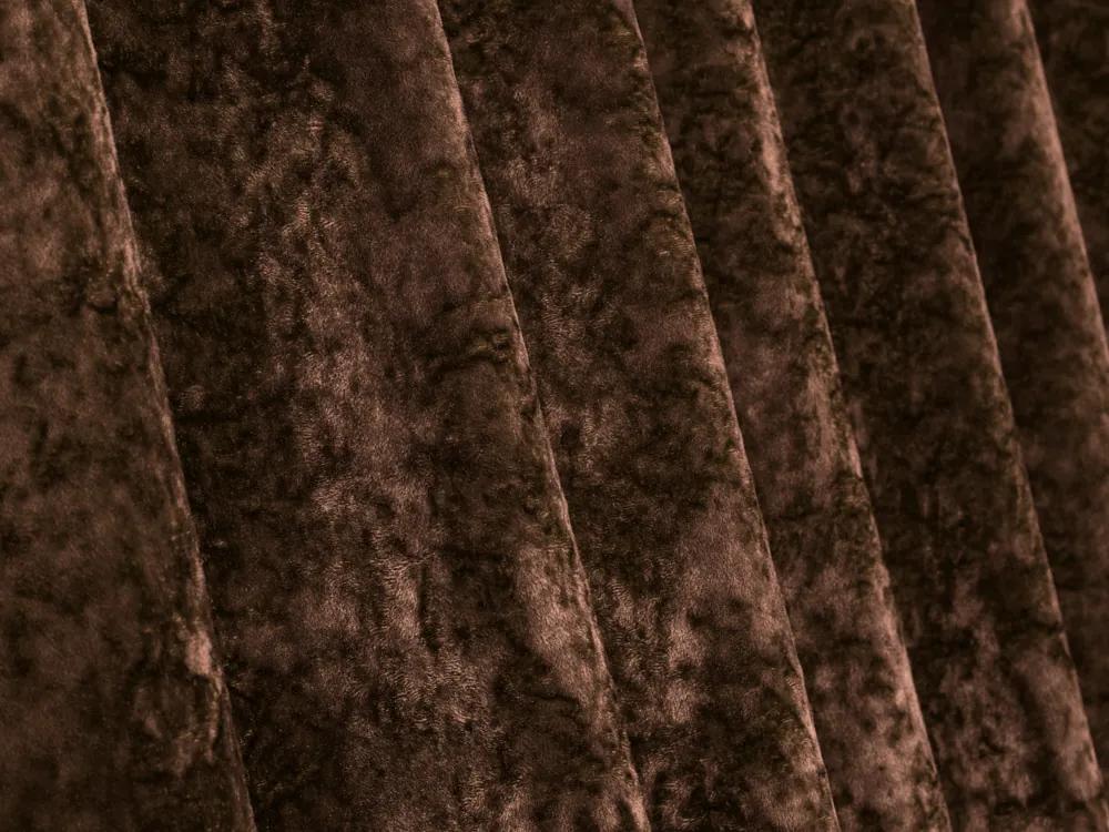 Biante Dekorační sametový závěs Diana DI-004 Tmavě hnědý 145x150 cm