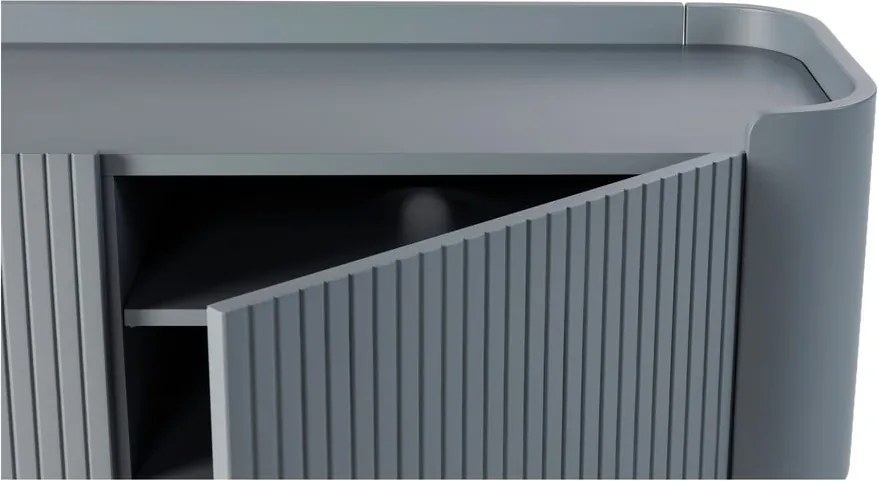 Šedomodrý TV stolek 180x55x40 cm Willa – MOME