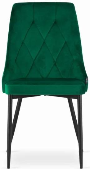 Sametová židle Lima zelená