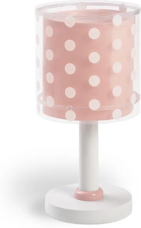 Dětská stolní lampička Dots korálová