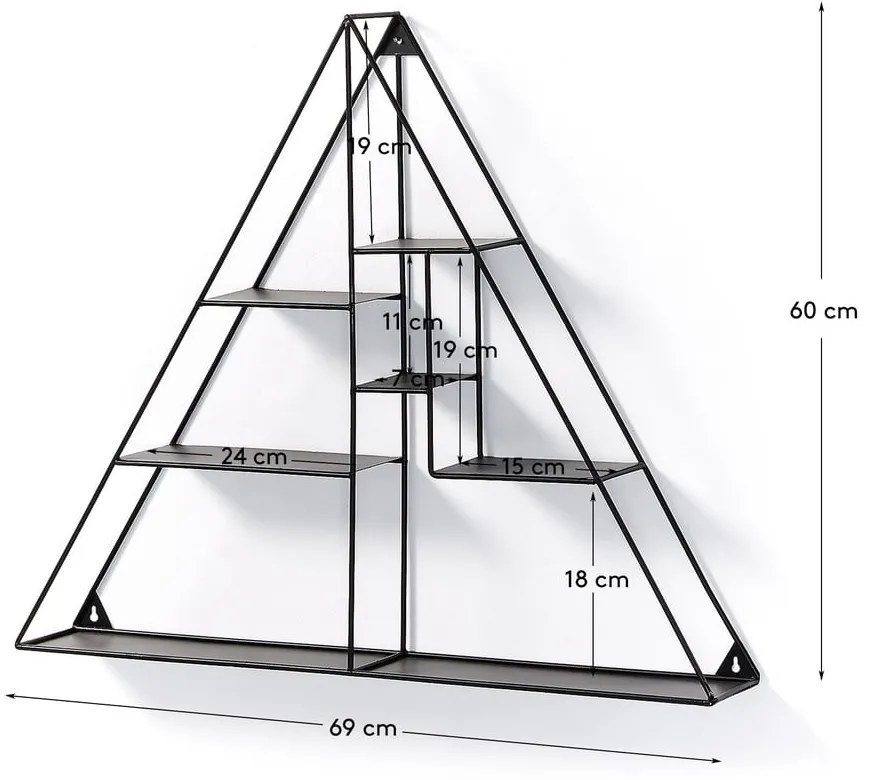 Nástěnná police La Forma Neth, výška 60 cm