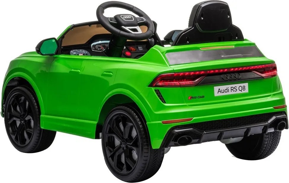 LEAN CARS Elektrické autíčko Audi RS Q8 LED MP3 dálkové ovládání zelené
