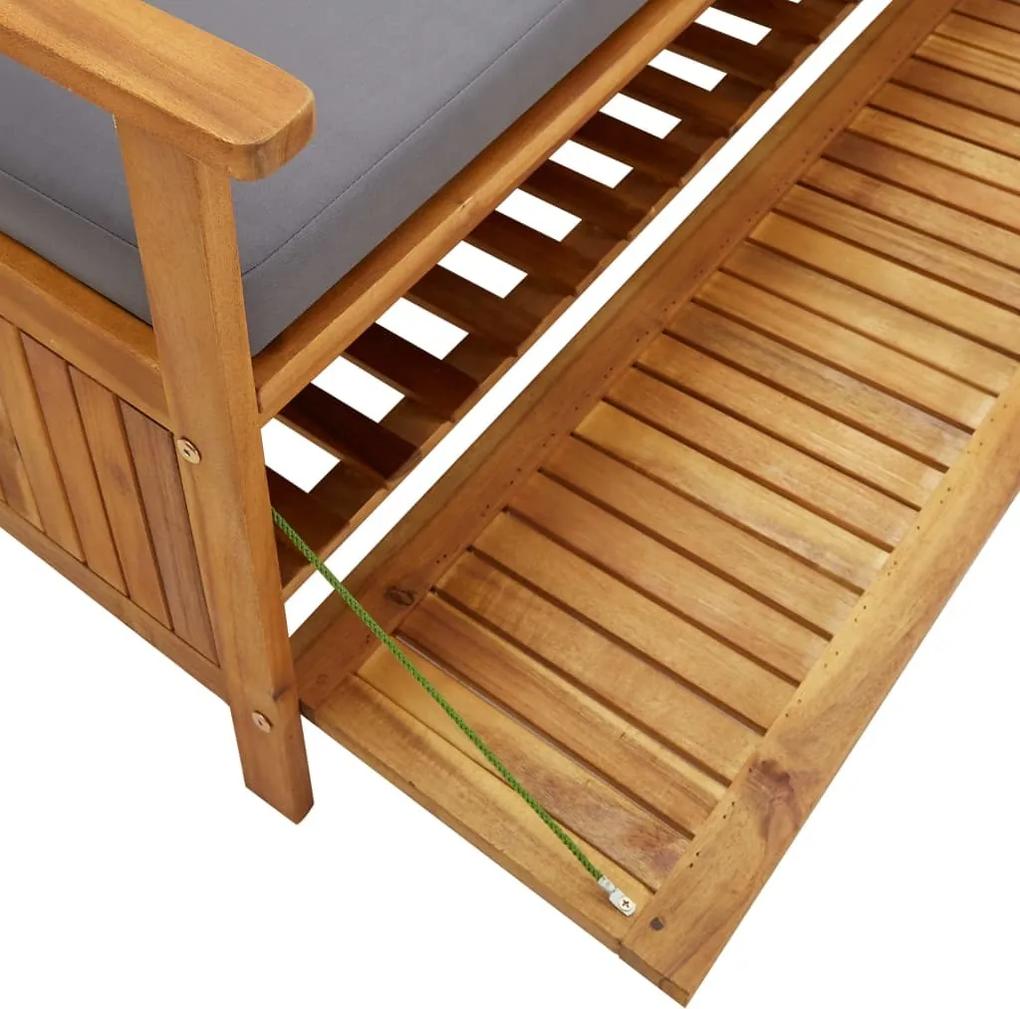 vidaXL Zahradní úložná lavice 120 cm masivní akáciové dřevo [310276] Barva: Krémová a antracitová