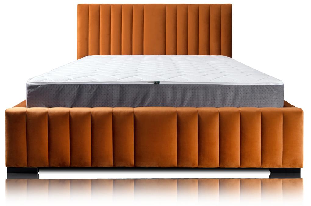 Čalouněná postel 140x200 cm Veggie (měděná). 1041785