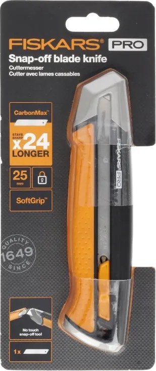 Nůž FISKARS CARBONMAX odlamovací 25 mm 1027228 10058