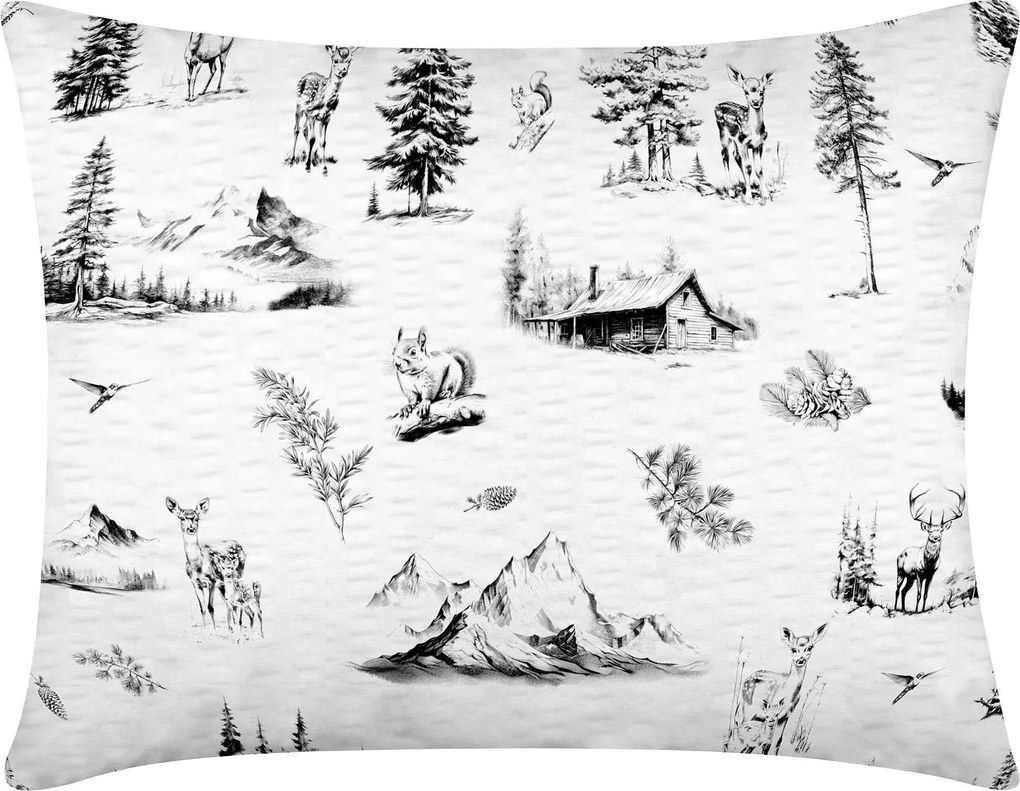 Krepový povlak na polštář Divoká příroda Velikost: 40 x 40