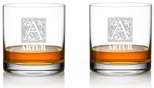 Dekorant Sklenice na whisky s monogramem Blank 410 ml 2KS