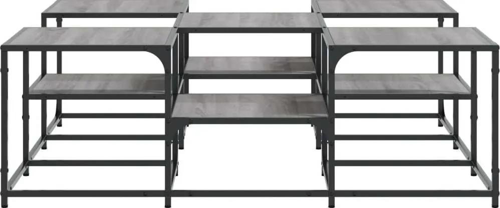 vidaXL Konferenční stolek 121x121x40 cm kompozitní dřevo [839071] Barva: Černá