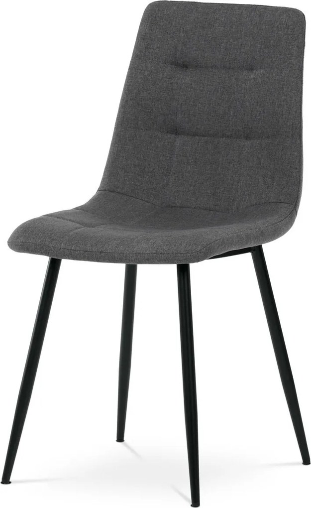 Autronic Židle jídelní, šedá látka, kov černý mat DCL-974 GREY2