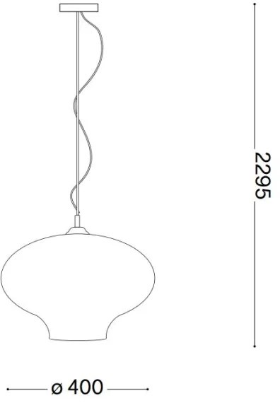Ideal Lux - Lustr na lanku BISTRO 1xE27/60W/230V pr. 40 cm čirá