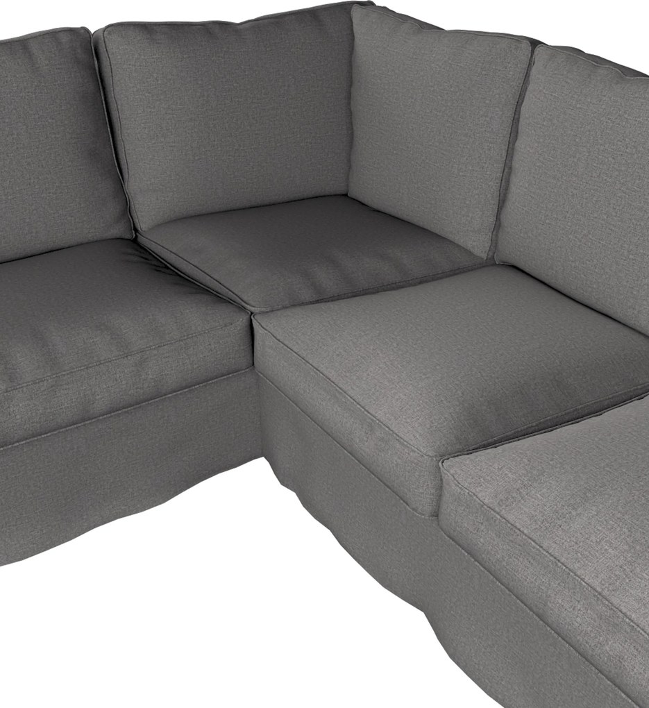 Potah na pohovku IKEA  Ektorp rohová barva šedá látka pletený vzor