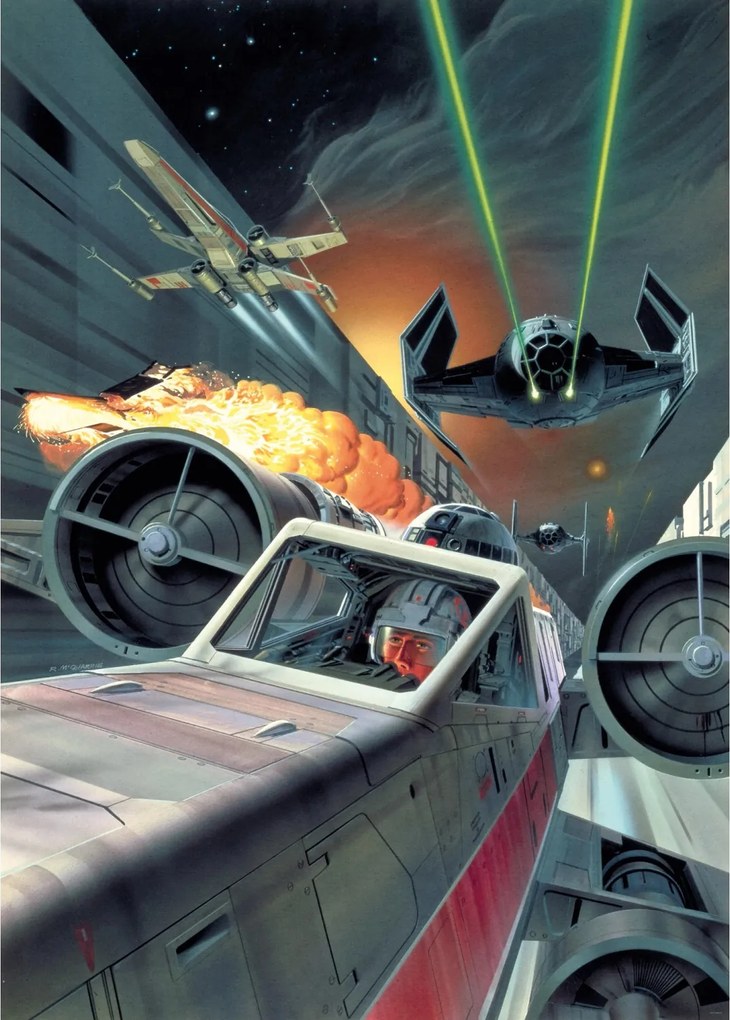 Komar Vliesová fototapeta Star Wars Classic Death Star Trench Run 200 x 280 cm