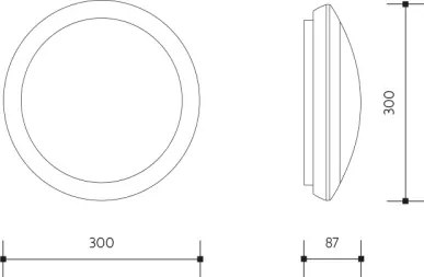 Svítidlo Panlux ZEUS LED S 16W IP66 PN32300017 radar sensor neutrální bílá 4000K