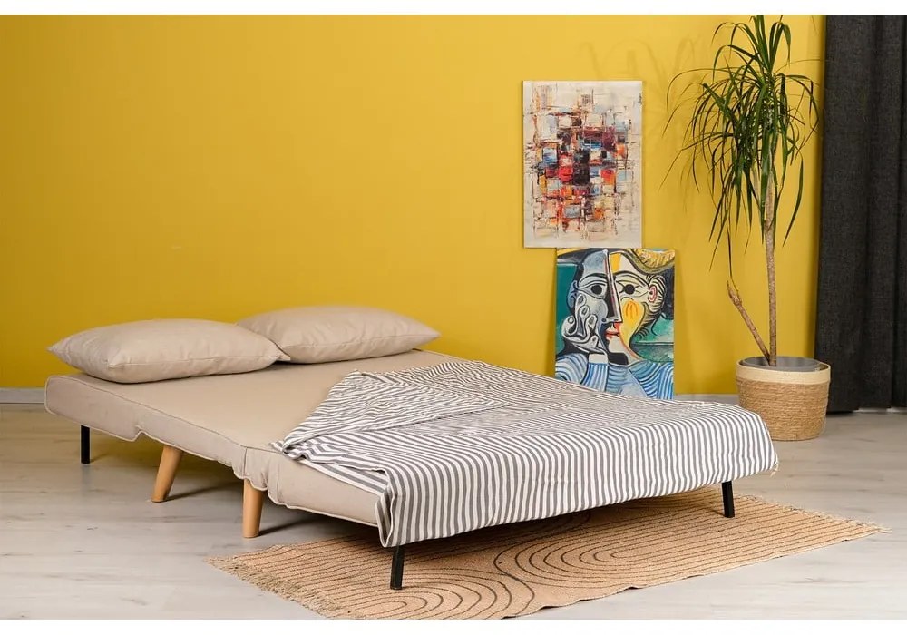 Béžová rozkládací pohovka 120 cm Folde – Artie