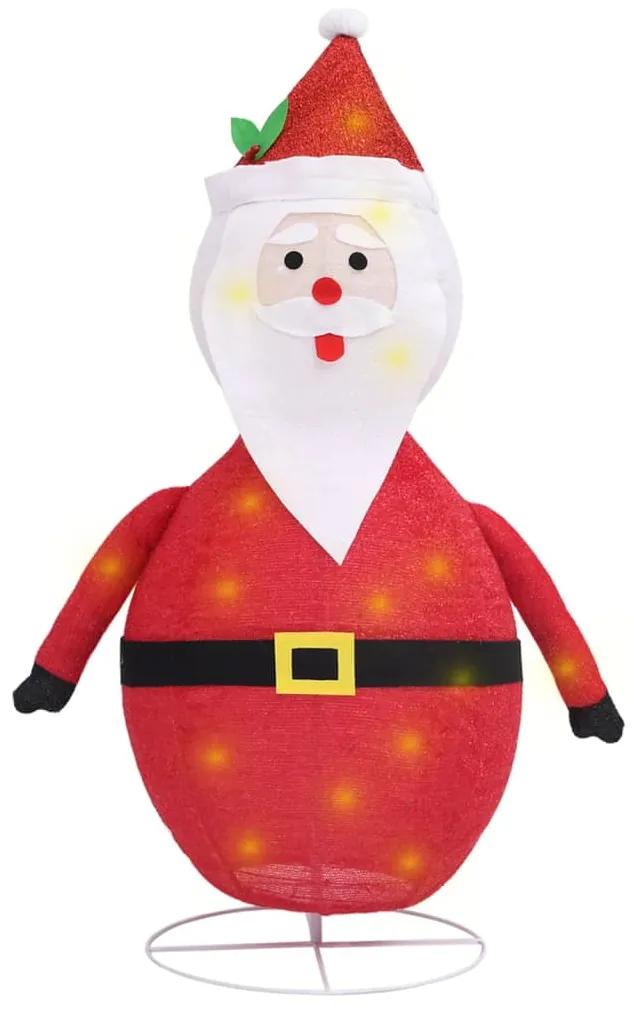 328499 vidaXL Dekorativní vánoční Santa Claus s LED luxusní tkanina 120 cm