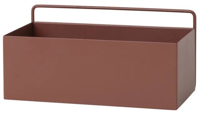 Ferm Living Nástěnný box Wall Box Rectangle, red brown