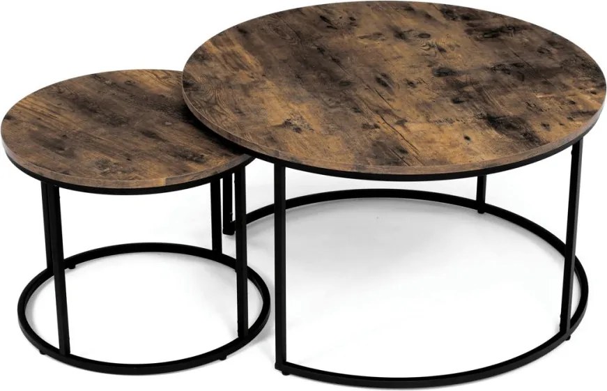 Konferenční stolek 80x80x45cm AF-3002 OLW, mdf, old wood