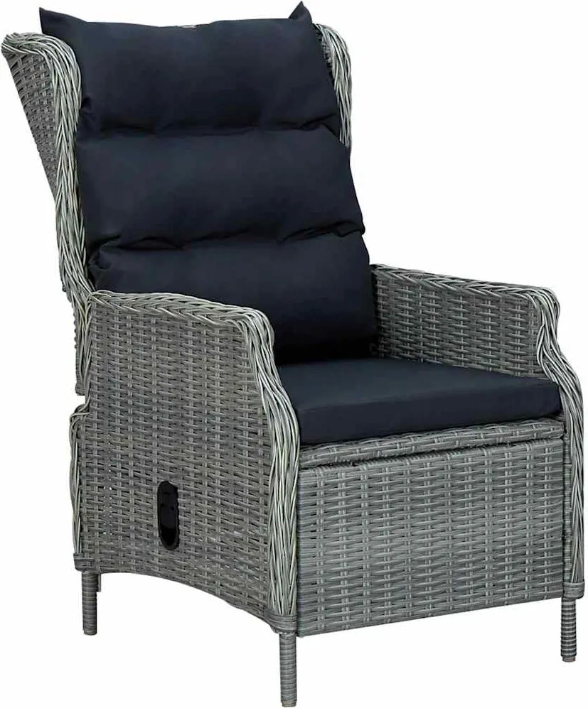 5dílný zahradní jídelní set světle šedý 3099644
