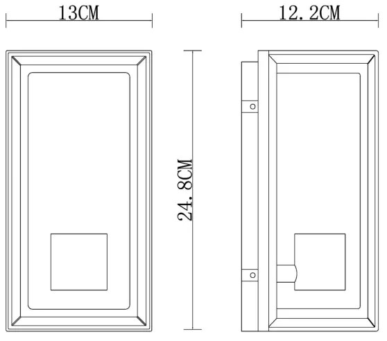 Globo 31982S - Venkovní nástěnné svítidlo LOGANA 1xE27/60W/230V IP44 černá