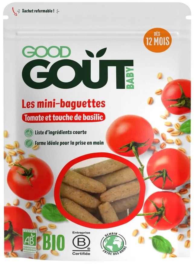Good Gout BIO Mini bagetky s rajčátky 70 g