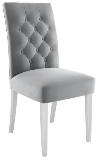 Čalouněná jídelní židle ST85, Barva: bílý polomatný, Potah: Magic Velvet 2216