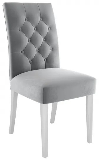 Čalouněná jídelní židle ST85, Barva: bílý polomatný, Potah: Magic Velvet 2250