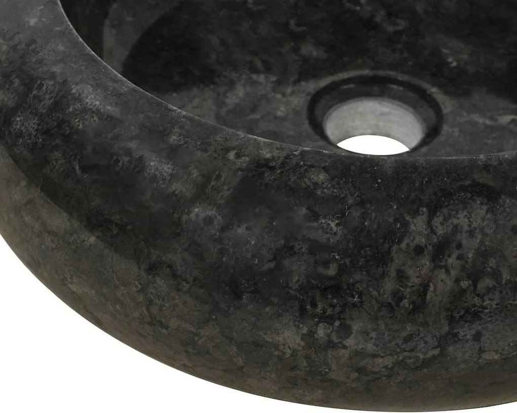 Umyvadlo 40 x 12 cm mramor černé 142766