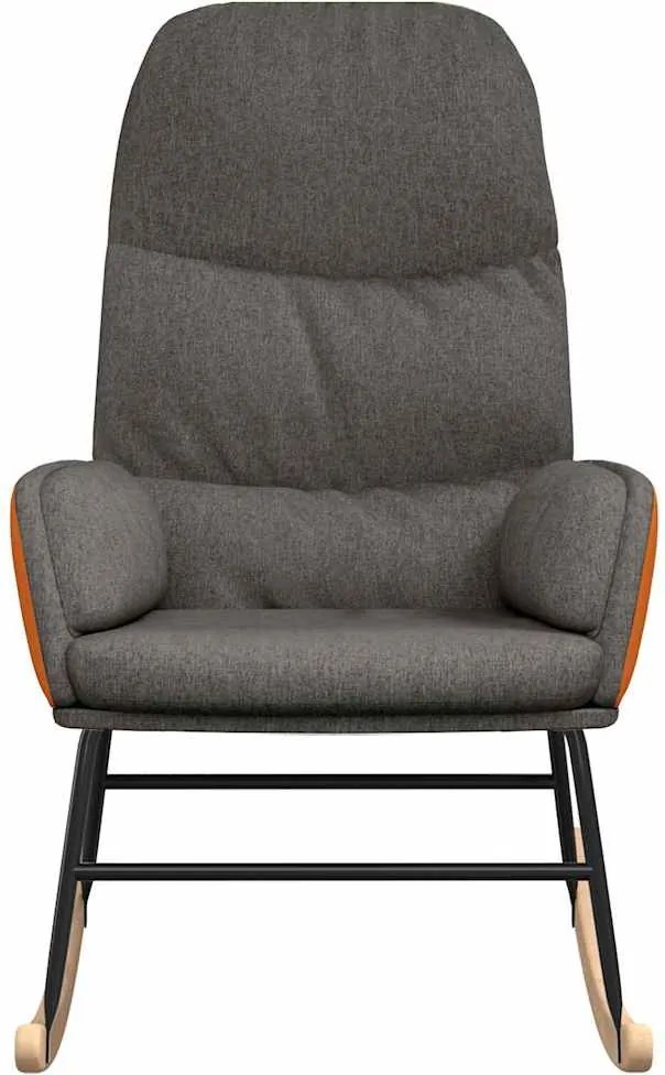 Houpací křeslo tmavě šedé textil 341043
