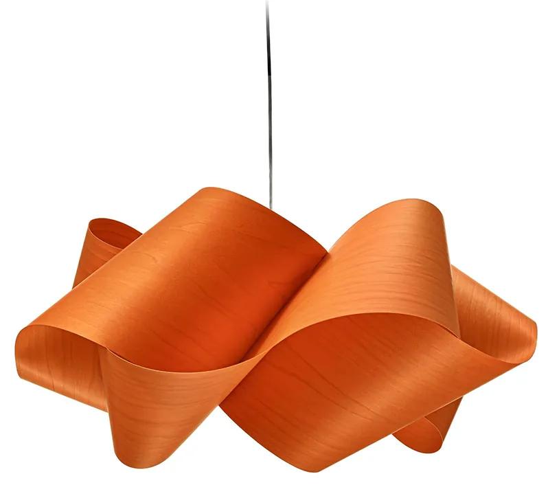 Designové svítidlo z dřevěné dýhy Swirl  Designové svítidlo z dřevěné dýhy Swirl Barva rozety: Černá, Dekor: Oranžový, Průměr a výška: ø 750 mm x 350…
