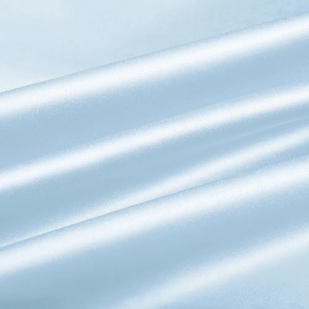 Látka polyesterový satén LUX-062 Světle modrá - šířka 150 cm - 2.JAKOST