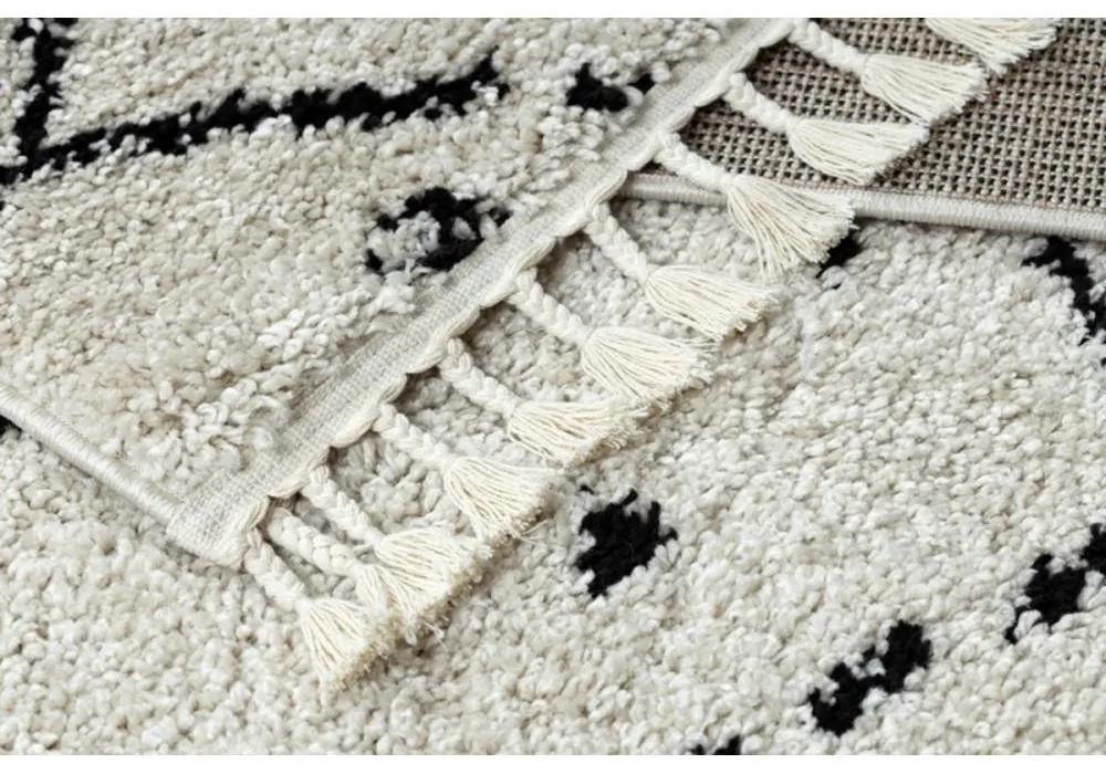 Kusový koberec Shaggy Tetuan krémový 80x250cm