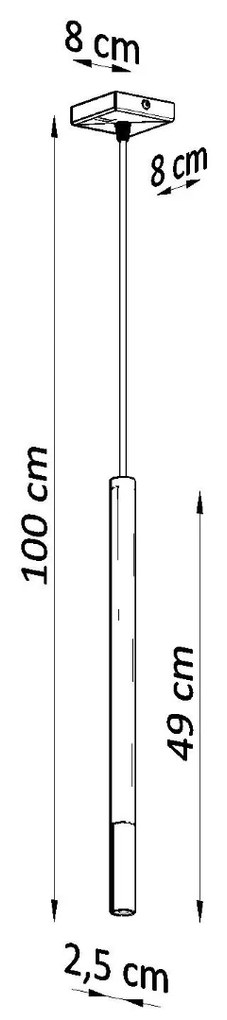 Závěsné svítidlo Mozaica, 1x černé kovové stínítko, ch