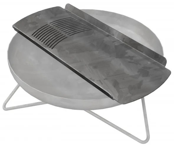 Grilovací plát na přenosné ohniště Ø 70 cm ✔ Surová ocel