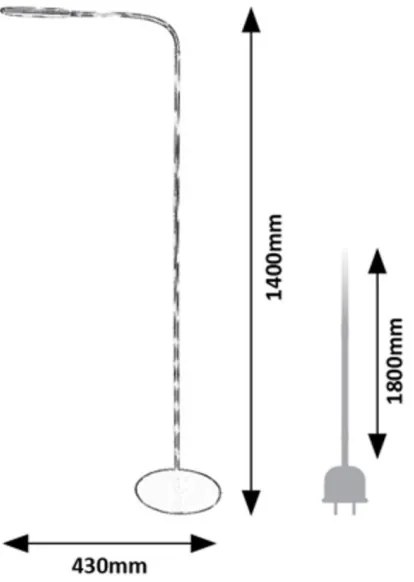 Rabalux 74010 - LED Stmívatelná dotyková stojací lampa ADELMO LED/10W/230V šedá