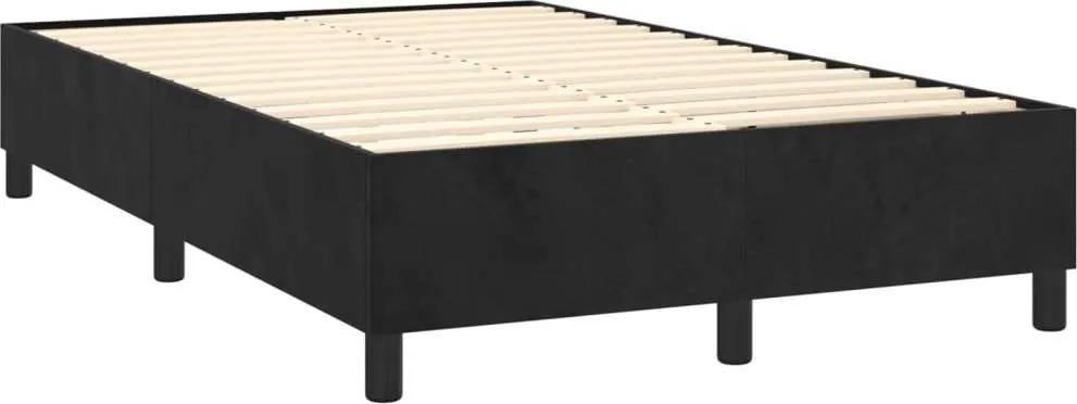 vidaXL Box spring postel s matrací 120 x 200 cm samet [3142895] Barva: Růžová