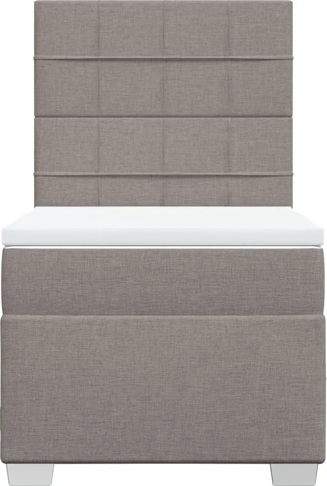 Box spring postel s matrací taupe 100 x 200 cm textil 3290403